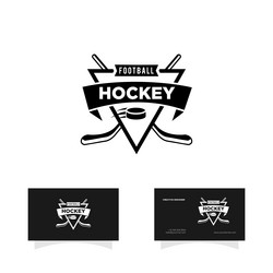 Hockey ice team logo icon design Royalty Free Vector Image