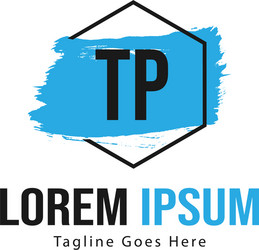Initial tp logo template with modern frame Vector Image