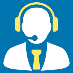 Support manager icon Royalty Free Vector Image