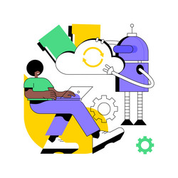 Cloud based engine abstract concept Royalty Free Vector