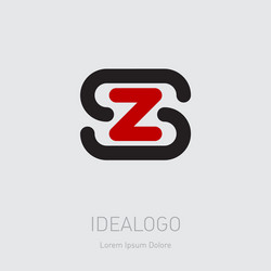 Z and s logo zs - design element or icon initial Vector Image