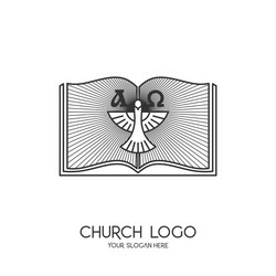 Holy bible symbol worship church psalm icon Vector Image