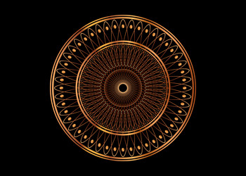 Decorative round frame for design floral ornament Vector Image