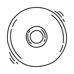 Dvd player icon doodle hand drawn or outline Vector Image