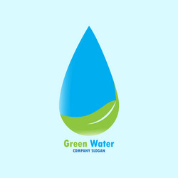 Green water logo design Royalty Free Vector Image