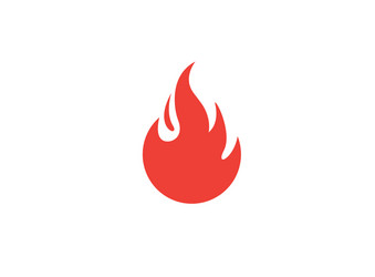 Fire red logo design Royalty Free Vector Image