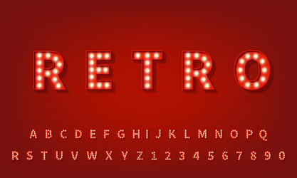 Retro Bulb Font Vector Images (over 5,400)