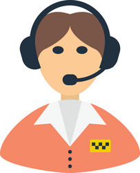 Metro dispatcher icon cartoon style Royalty Free Vector