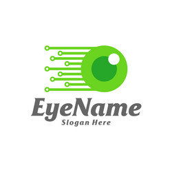 Tech eye logo design template Royalty Free Vector Image