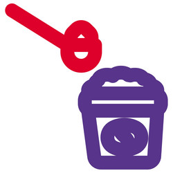 Coffee powder outline icon Royalty Free Vector Image