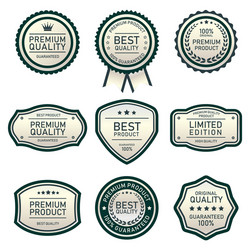 Premium and high quality labels Royalty Free Vector Image