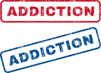 Addiction rubber stamp Royalty Free Vector Image