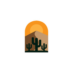 Desert icon logo design Royalty Free Vector Image
