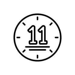 11 anniversary funny digits Royalty Free Vector Image