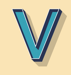Vintage style letter v Royalty Free Vector Image