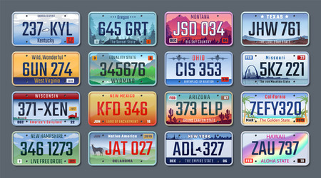 Ontario canada car license plate registration Vector Image