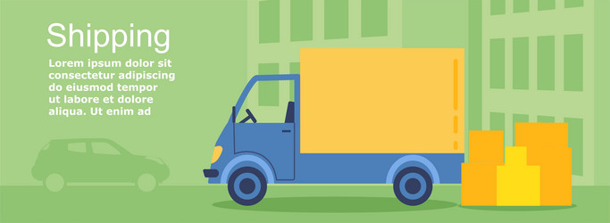 Logistic banner with truck Royalty Free Vector Image