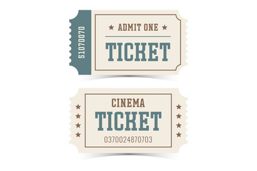 Set of white and black tickets Royalty Free Vector Image