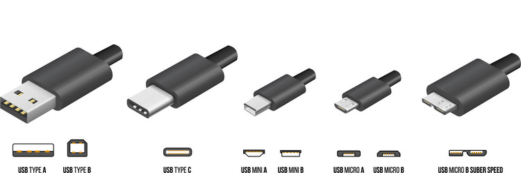 Usb type c Royalty Free Vector Image - VectorStock