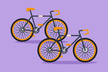 Cartoon flat style drawing stylized static bike Vector Image
