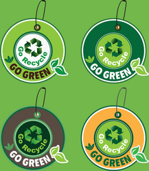 Go green label Royalty Free Vector Image - VectorStock