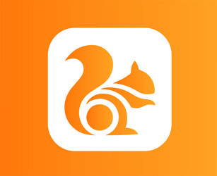 Uc browser logo brand symbol black design Vector Image