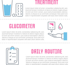 Realistic diabetes mellitus infographics Vector Image