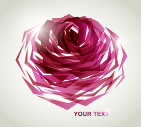 Geometric rose Royalty Free Vector Image - VectorStock