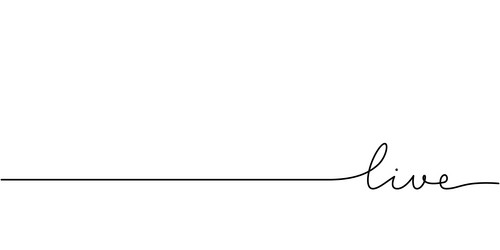 Live - word with infinity symbol hand drawn heart Vector Image