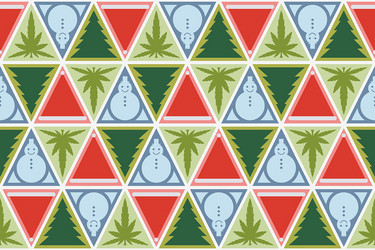 Marijuana christmas tree Royalty Free Vector Image
