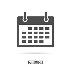 Calendar sign white icon Royalty Free Vector Image