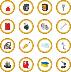 Car repair key set icon cartoon auto Royalty Free Vector