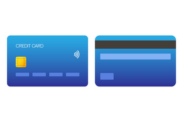 Front and back side of credit card payment Vector Image