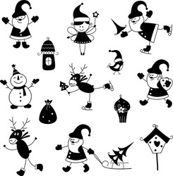 Christmas set Royalty Free Vector Image - VectorStock