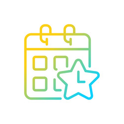 Time off reward pixel perfect linear icon Vector Image