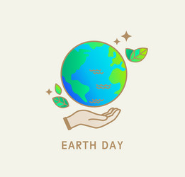 Earth day congratulation banner for celebration Vector Image