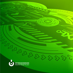 Green techno background Royalty Free Vector Image