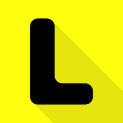 Letter l sign design template element black icon Vector Image