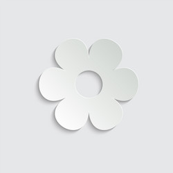 Paper flower icon eco nature sing logo Royalty Free Vector