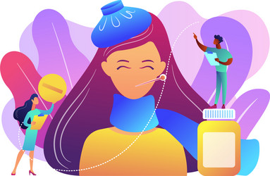 Seasonal flu abstract concept Royalty Free Vector Image