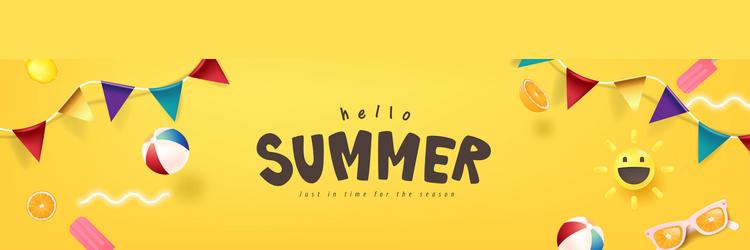 Summer banner background layout banner design Vector Image