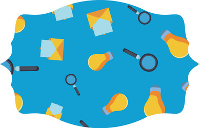 Email and bulb round label Royalty Free Vector Image