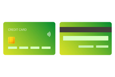 Front and back side of credit card payment Vector Image