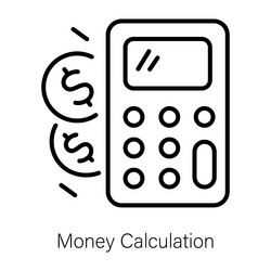 Money calculation Royalty Free Vector Image - VectorStock