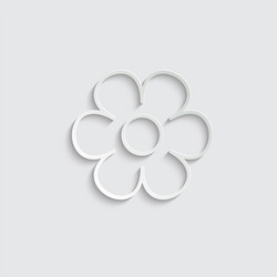 Paper flower icon eco nature sing logo Royalty Free Vector