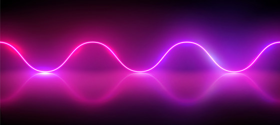 Neon audio voice frequency wave and abstract light