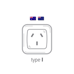 Sockets icon type c ac power realistic Royalty Free Vector