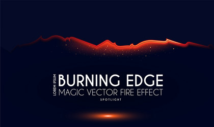 Burining ragged edge shining design fire Vector Image