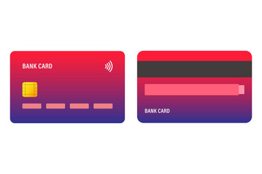 Front and back side of credit card payment Vector Image