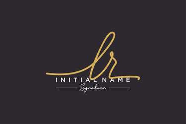 Initial lr signature logo template hand drawn Vector Image